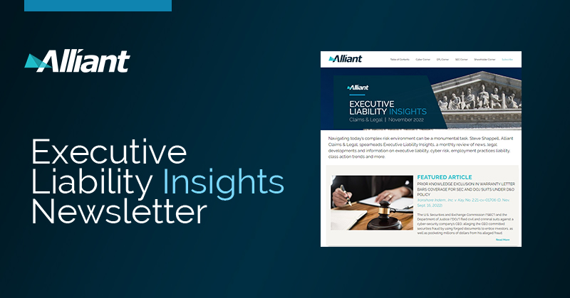 Executive Liability Insights - November 2022