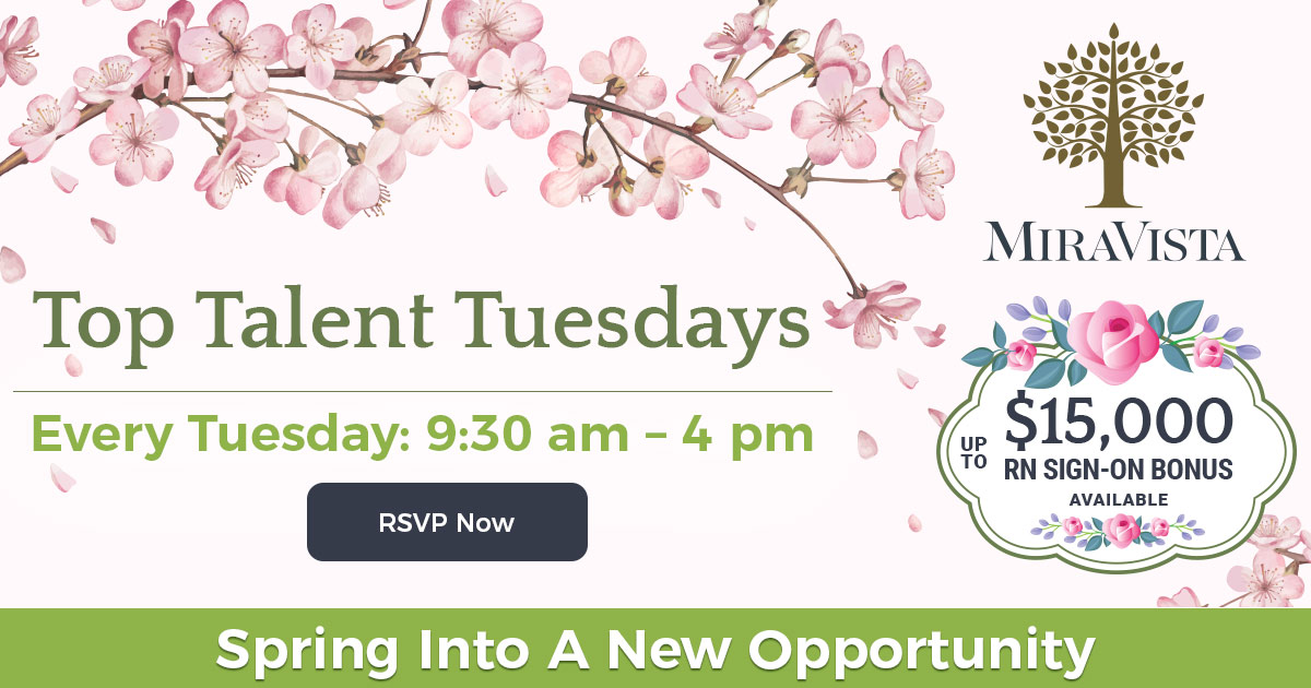 Behavioral Health Nursing Jobs | Top Talent Tuesdays | MiraVista ...