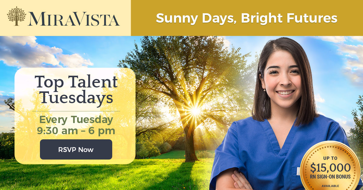 Behavioral Health Nursing Jobs | Top Talent Tuesdays | MiraVista ...